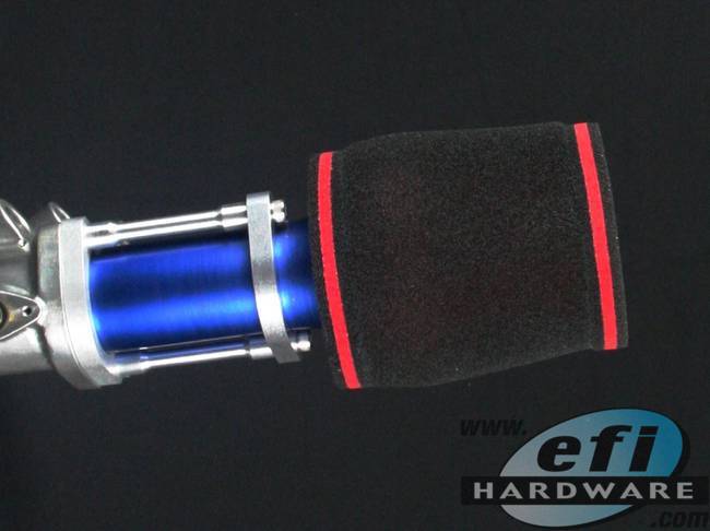 Pipercross Air Filter mounted on EFI Hardware Ram Tube with Ram Tube ...