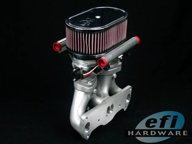 Weber IDA Throttle Body with K&N Air Filter on Rotary Manifold