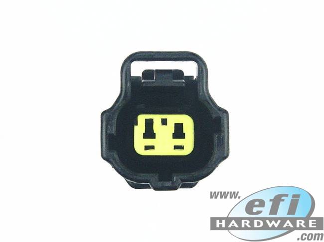 Toyota 2 Pin Coolant Temp Connector Black - front view